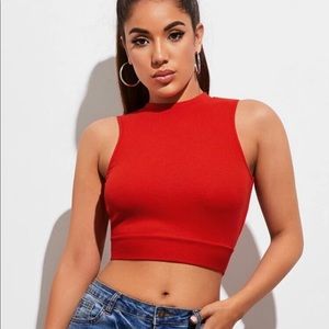 SHEIN | Tops | Shein Crop Red Top | Poshmark